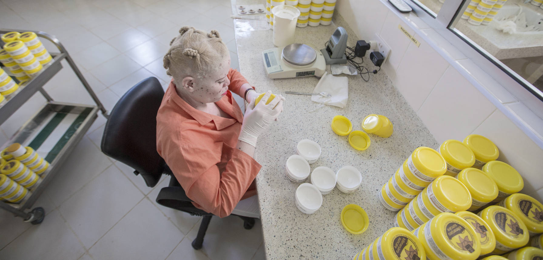 Sunscreen made in Africa for people with albinism